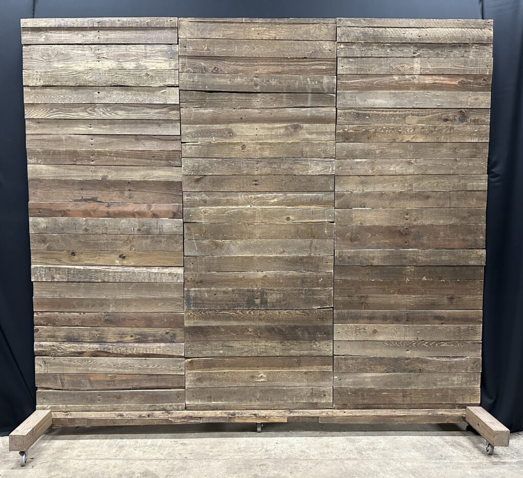 9' Rustic Wood Backdrop - Willow Creek Rental